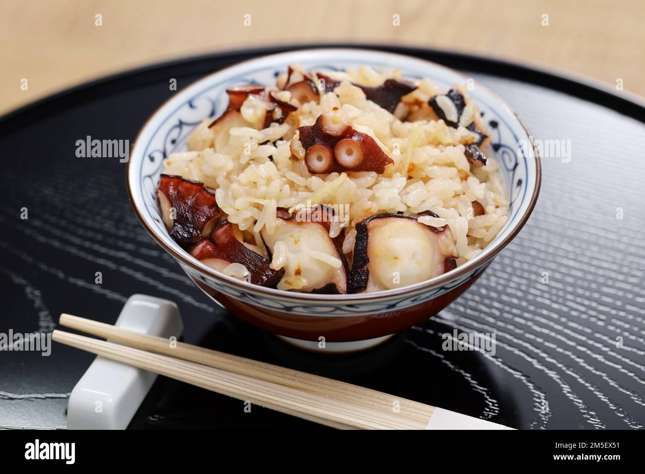 Japanese octopus mixed rice Stock Photo - Alamy