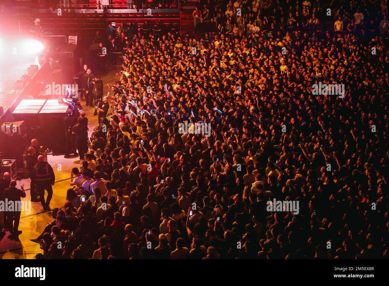 Milan, Italy. 12th Dec, 2022. Salmo performs live at Mediolanum Forum ...