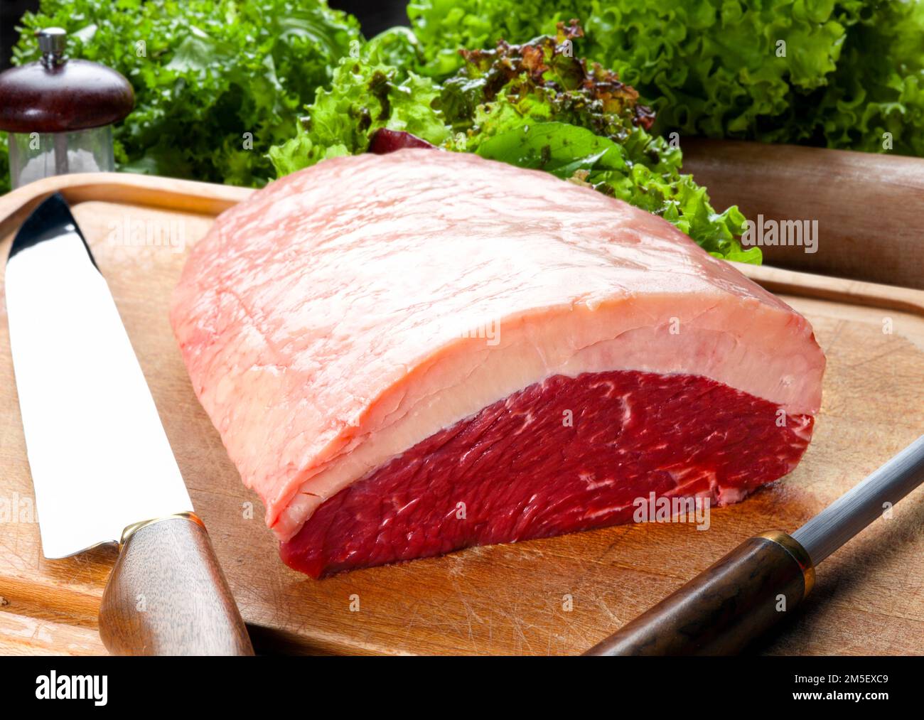 Picanha, traditional Brazilian barbecue cut, picanha raw Stock Photo ...