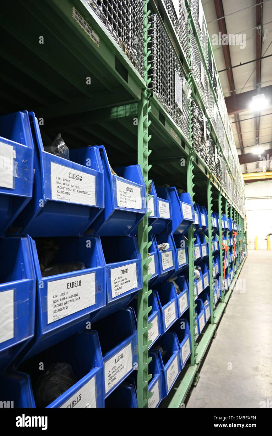 A view of the stored equipment at the New York Army National Guard ...