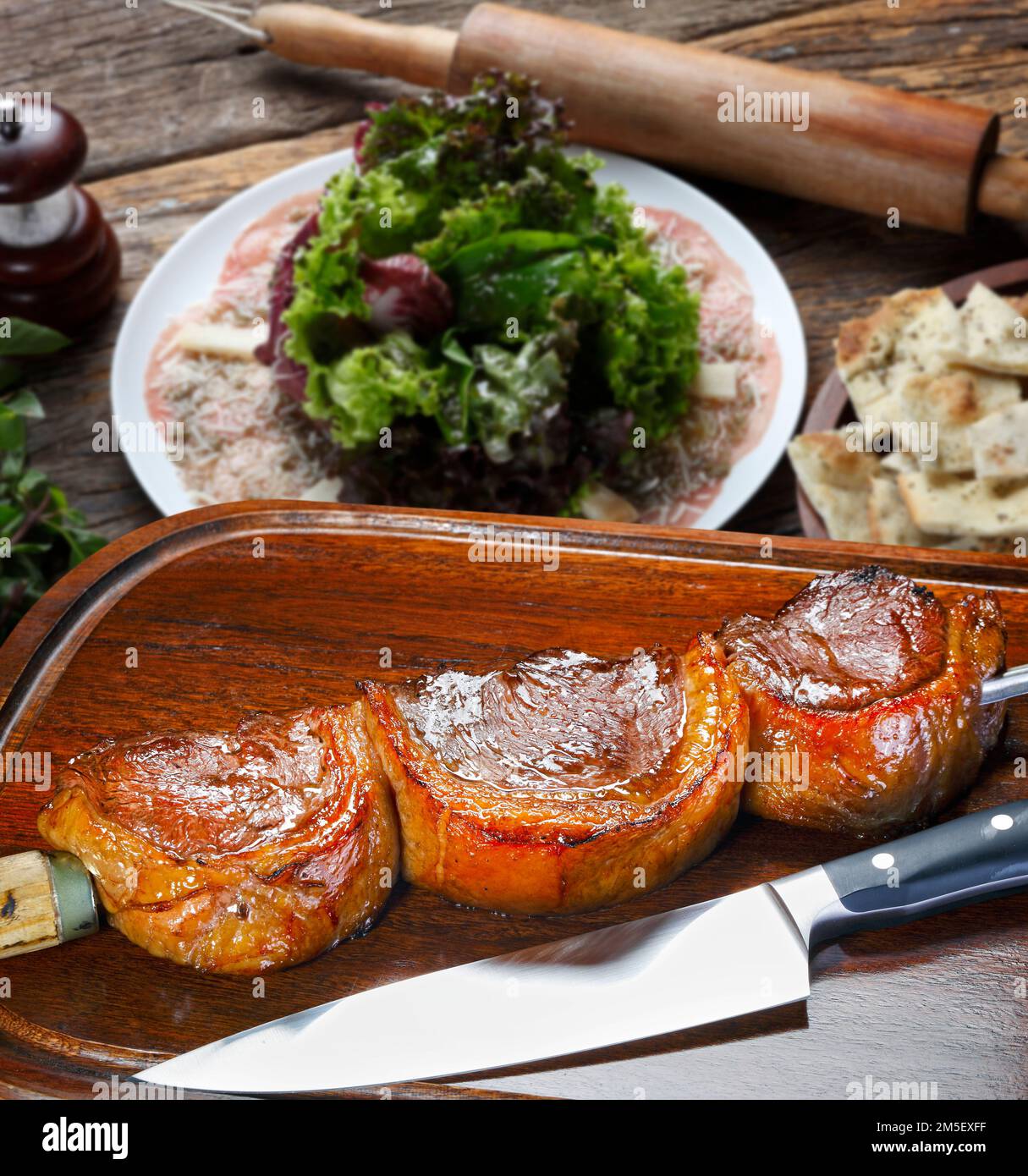 American steakhouse plate hi-res stock photography and images - Alamy