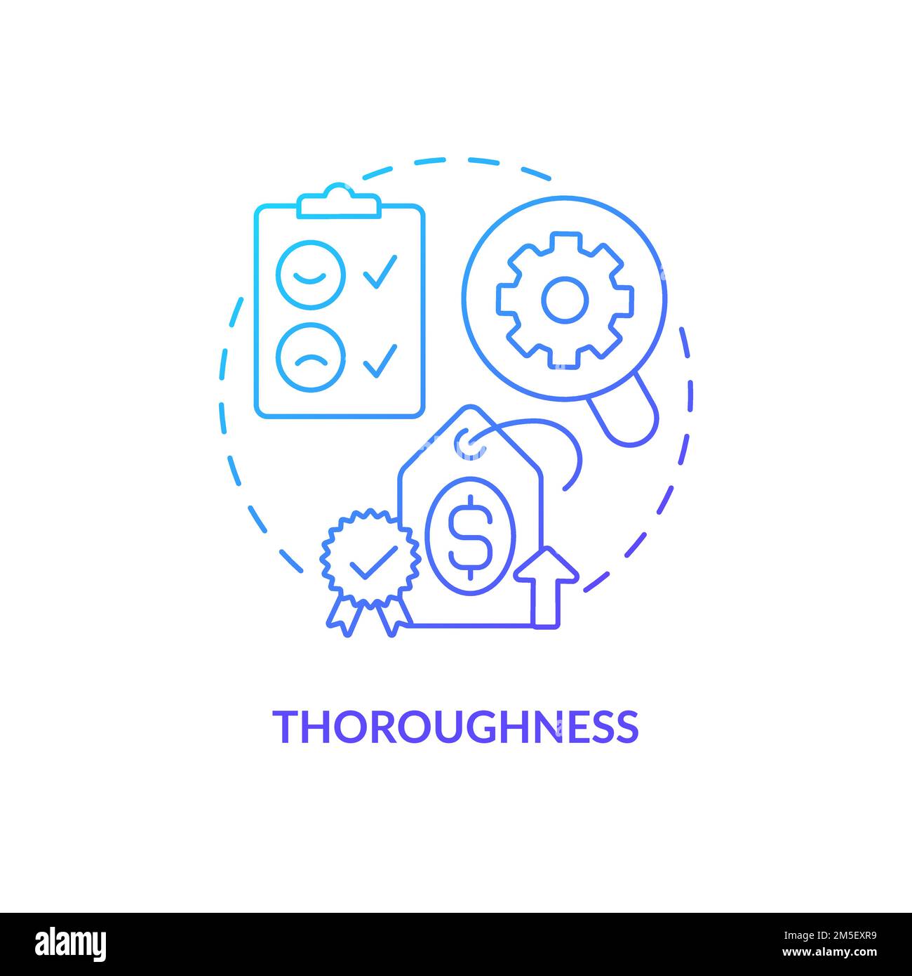 Thoroughness blue gradient concept icon Stock Vector Image & Art - Alamy
