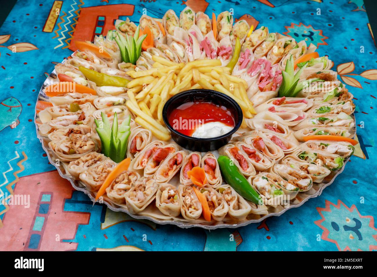 Arabic Style Shawarma food recipe Stock Photo - Alamy