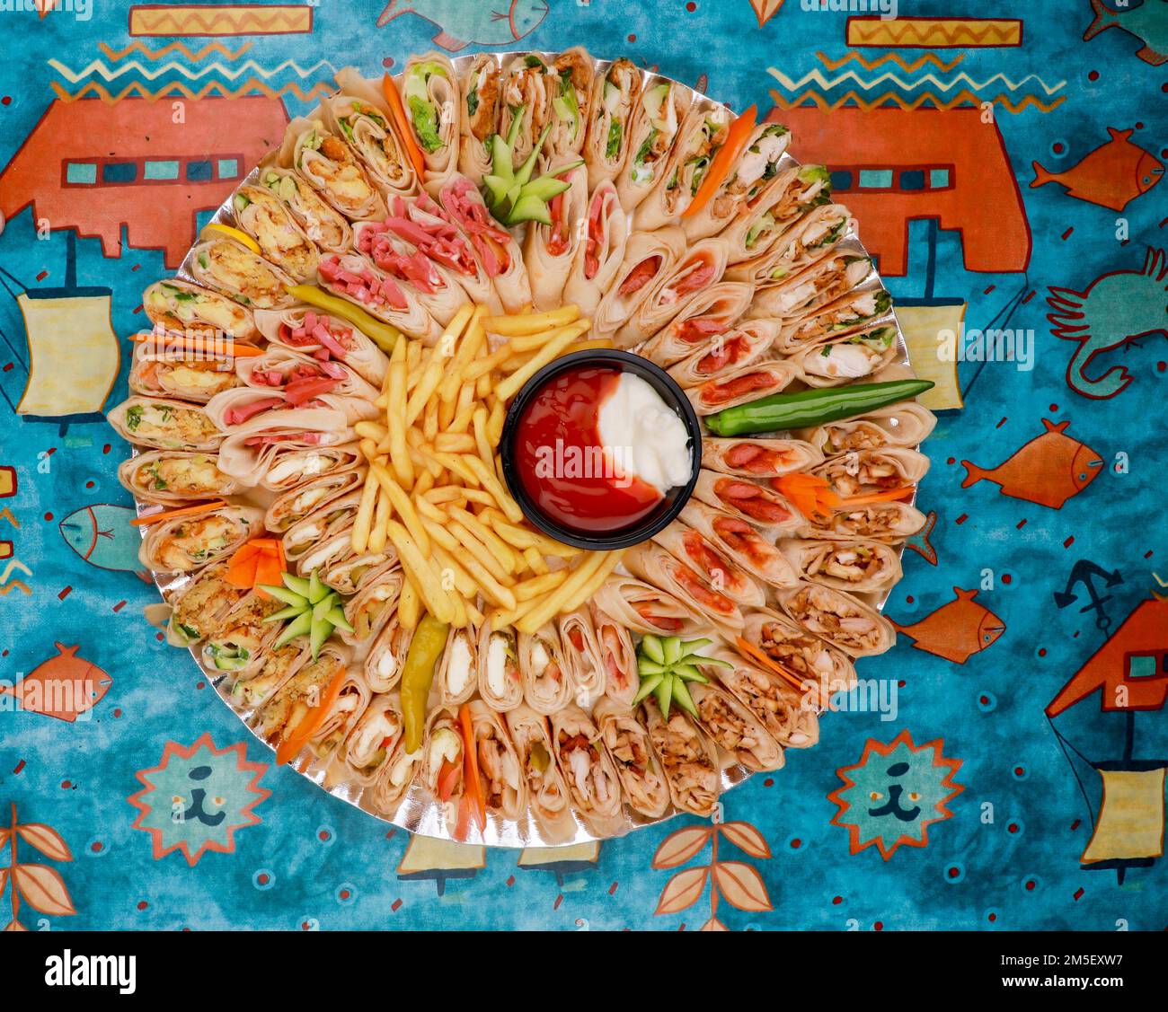 Arabic Style Shawarma food recipe Stock Photo - Alamy