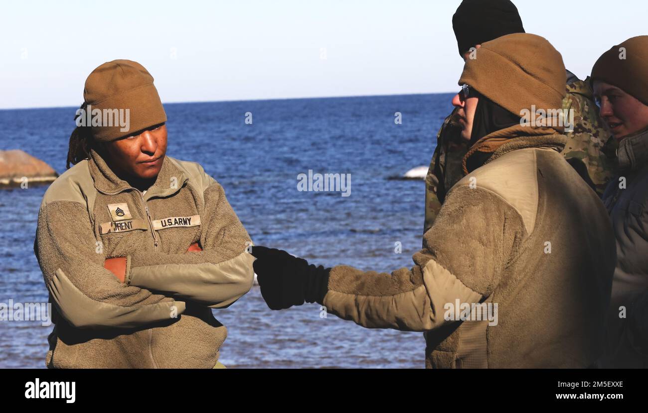 U.S. Army Staff Sgt. Tiana Trent, an avenger master gunner in the 5th ...