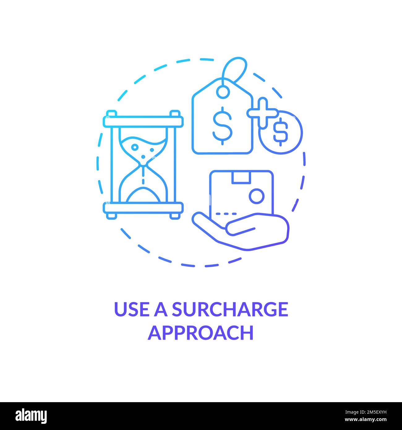 Use surcharge approach blue gradient concept icon Stock Vector Image ...
