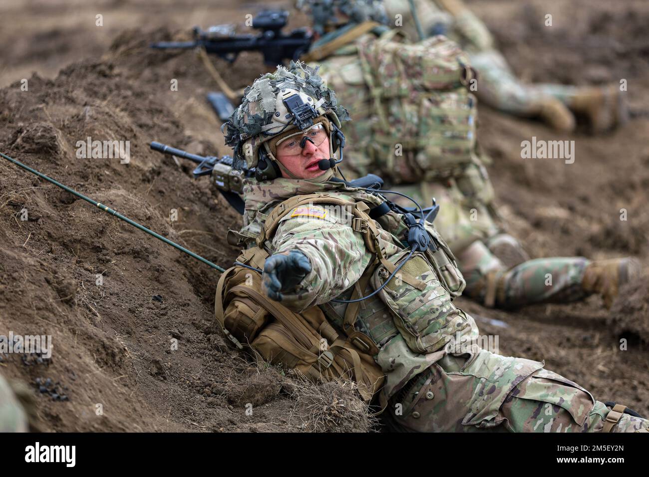 U.S. Army 1st Lt. Brian Mathwich, assigned to “Ghost Troop” Second ...