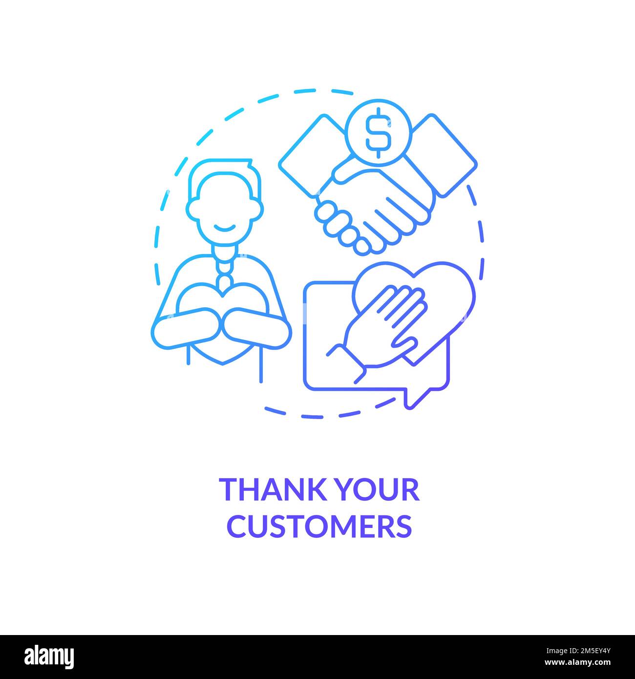 Thank your customers blue gradient concept icon Stock Vector Image ... Thank your customers blue gradient concept icon Stock Vector Image ...