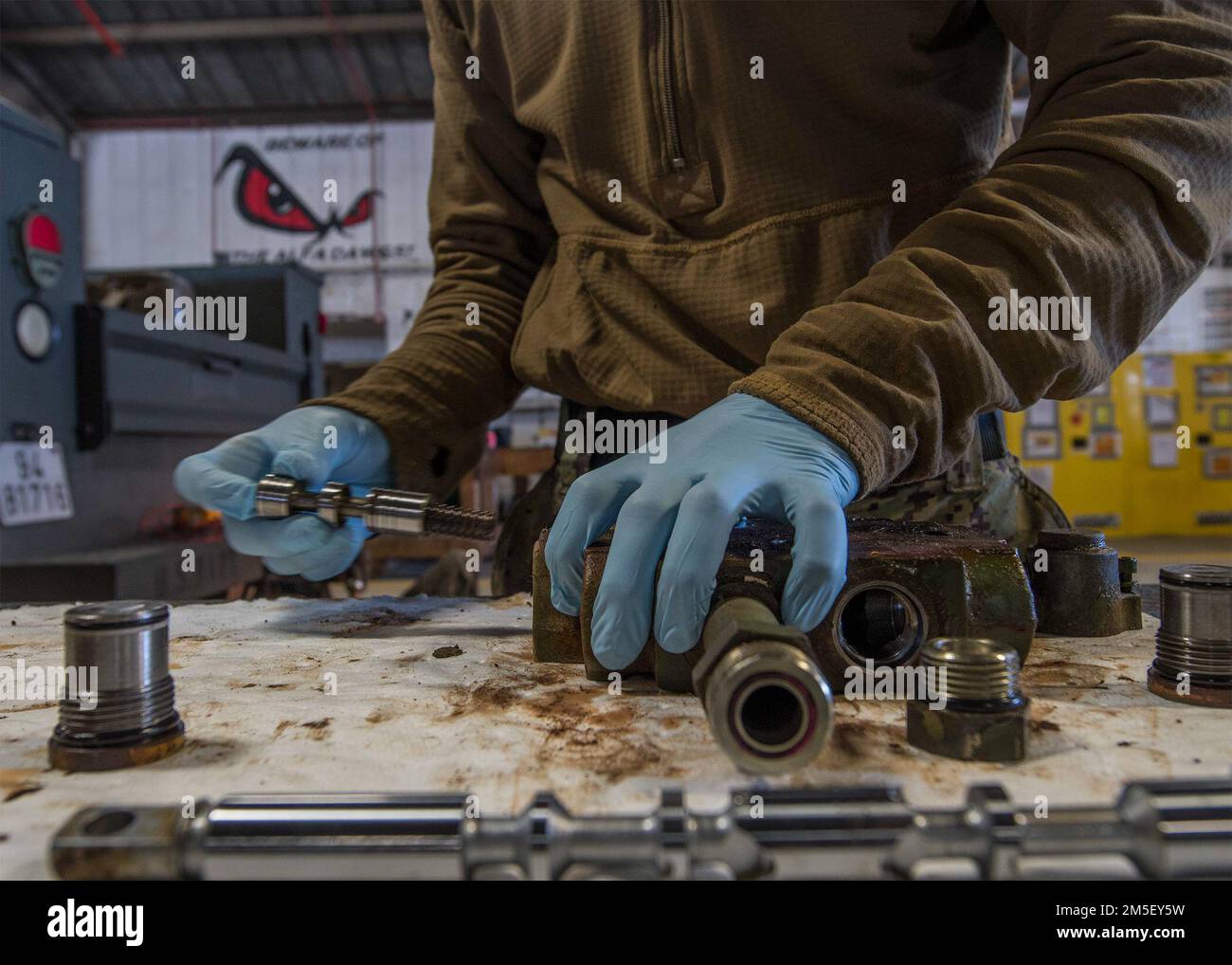 Construction Mechanic Constructionman Zachary Dostalek assigned to U.S ...