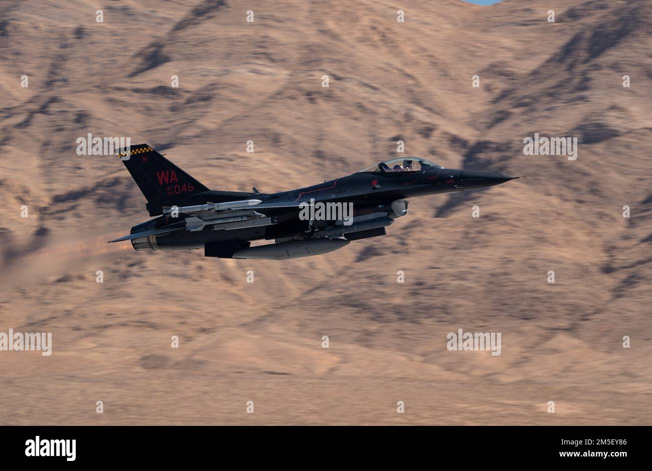 An F-16C Fighting Falcon assigned to the 64th Aggressor Squadron, takes ...