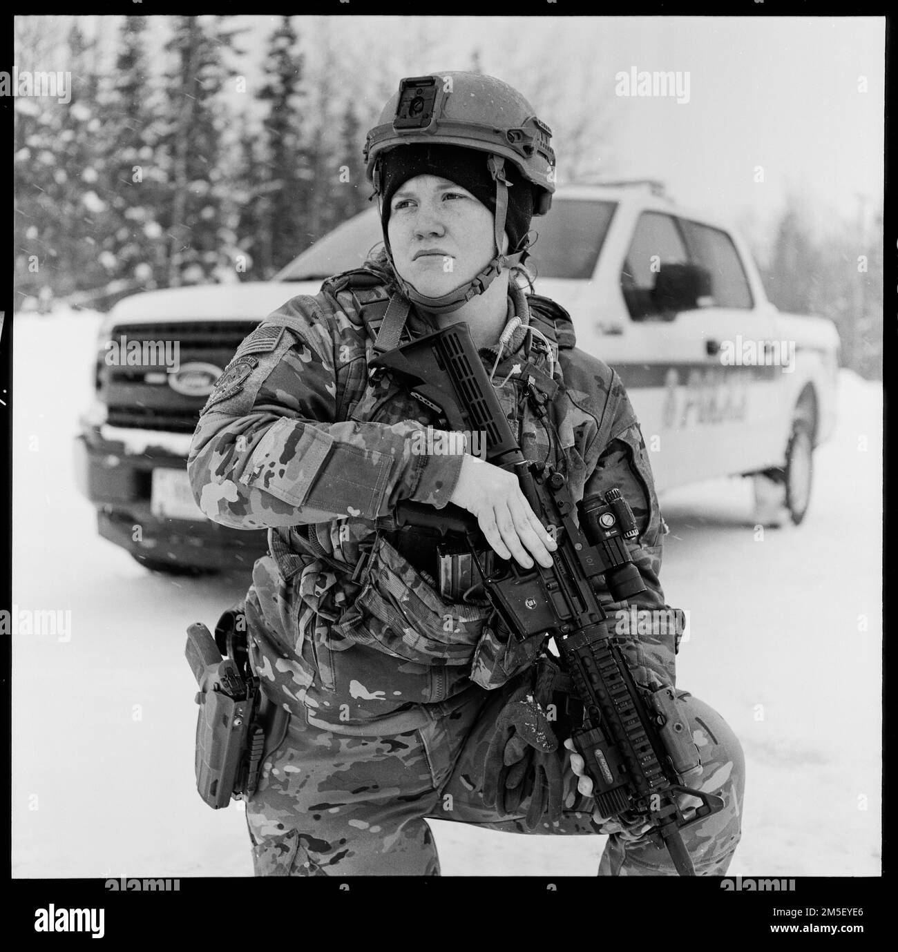 U.S. Air Force Airman 1st Class Grace Purcell, a security forces Airman ...