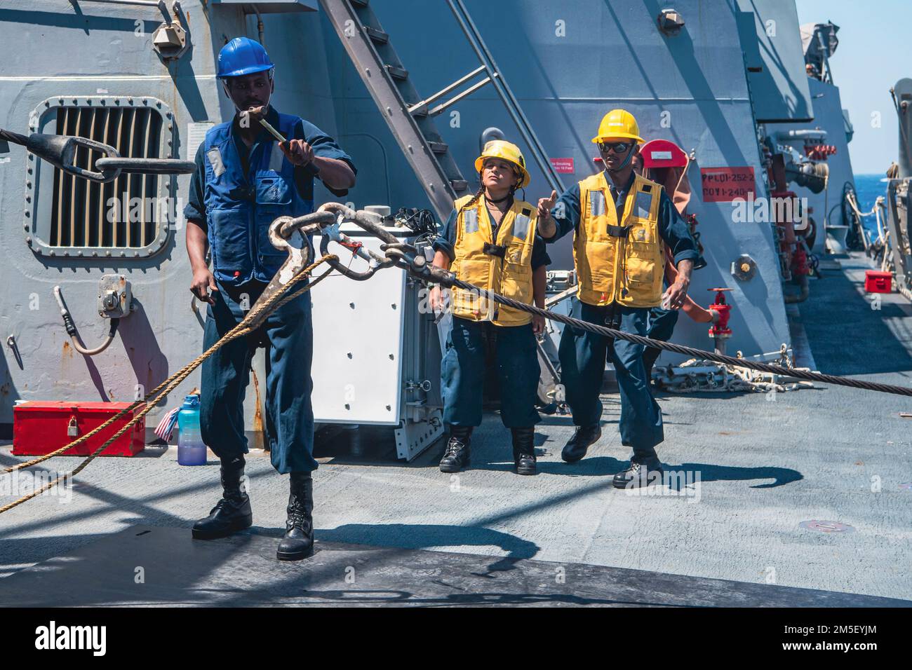 220303-N-TT059-1432 SOUTH CHINA SEA (Mar. 10, 2022) Boatswain's Mate ...