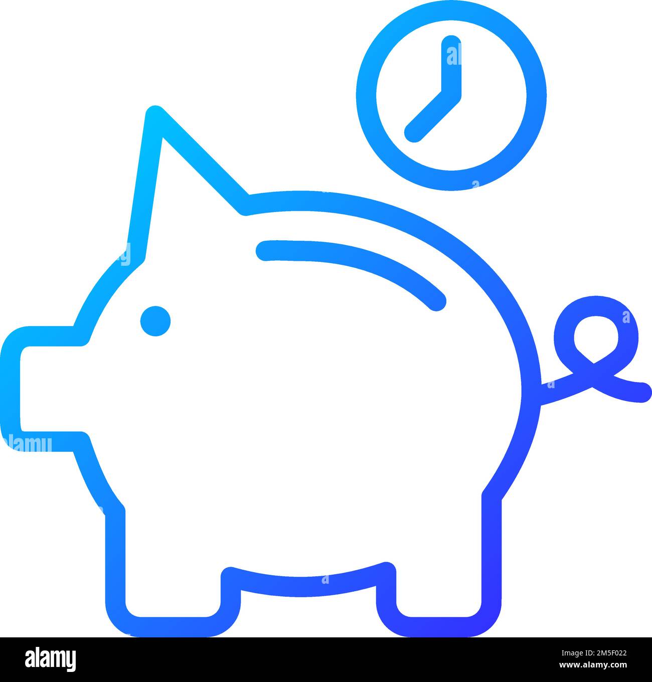 Save money for future pixel perfect gradient linear vector icon Stock ...