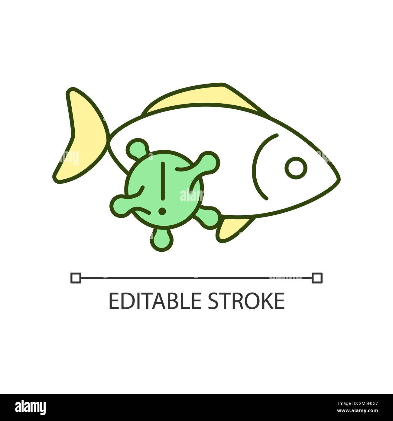 Infected fish RGB color icon Stock Vector Image & Art - Alamy