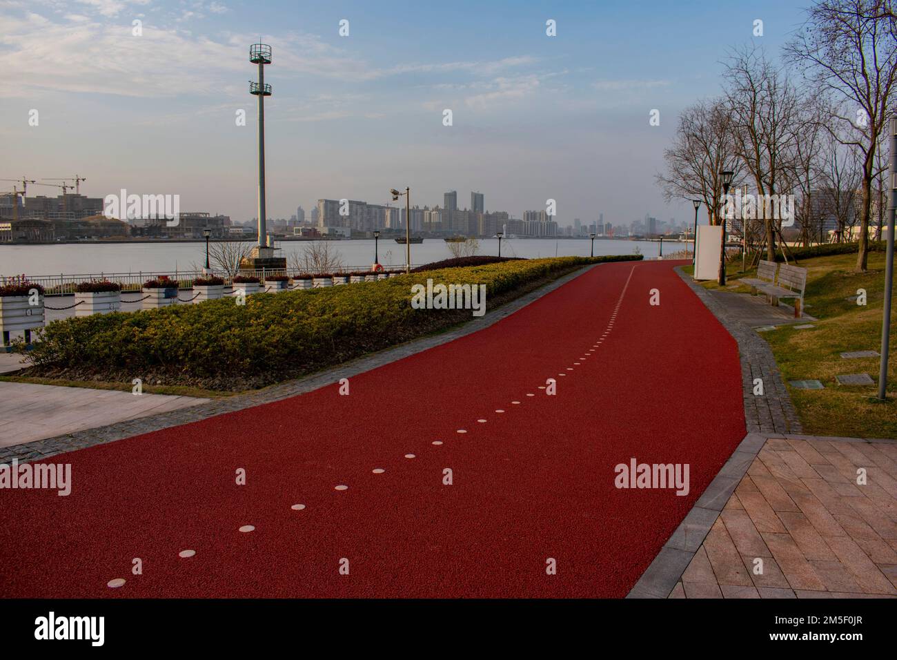The Jogging walkway in Shanghai city, China Stock Photo - Alamy