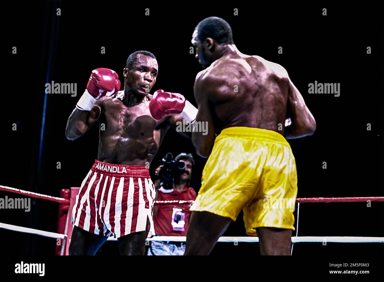 Sugar Ray Leonard vs.Thomas Hearns fight to a draw in "The War" for the ...