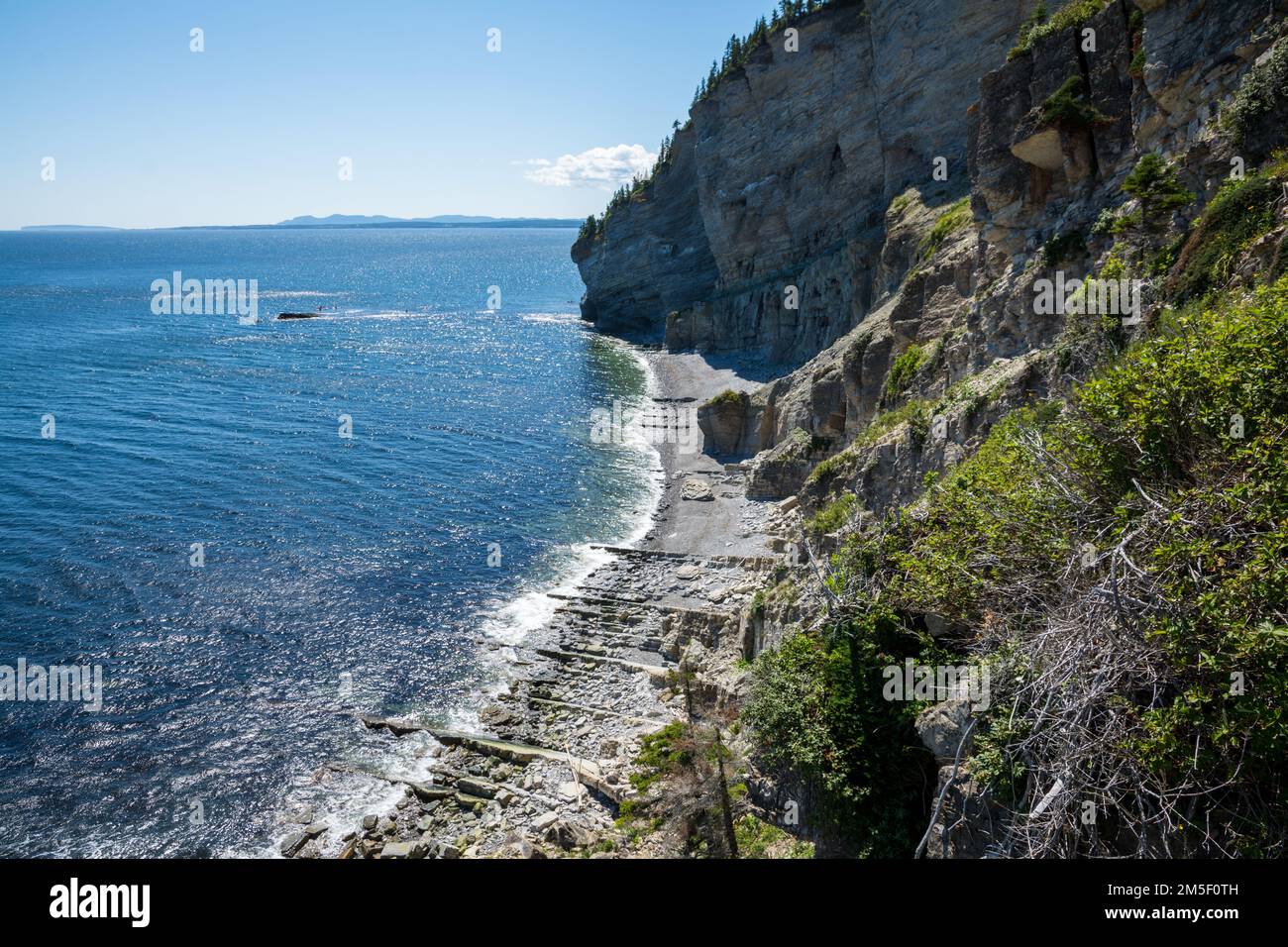 View of Forillon national parc in Gaspesie peninsula during a sunny day ...