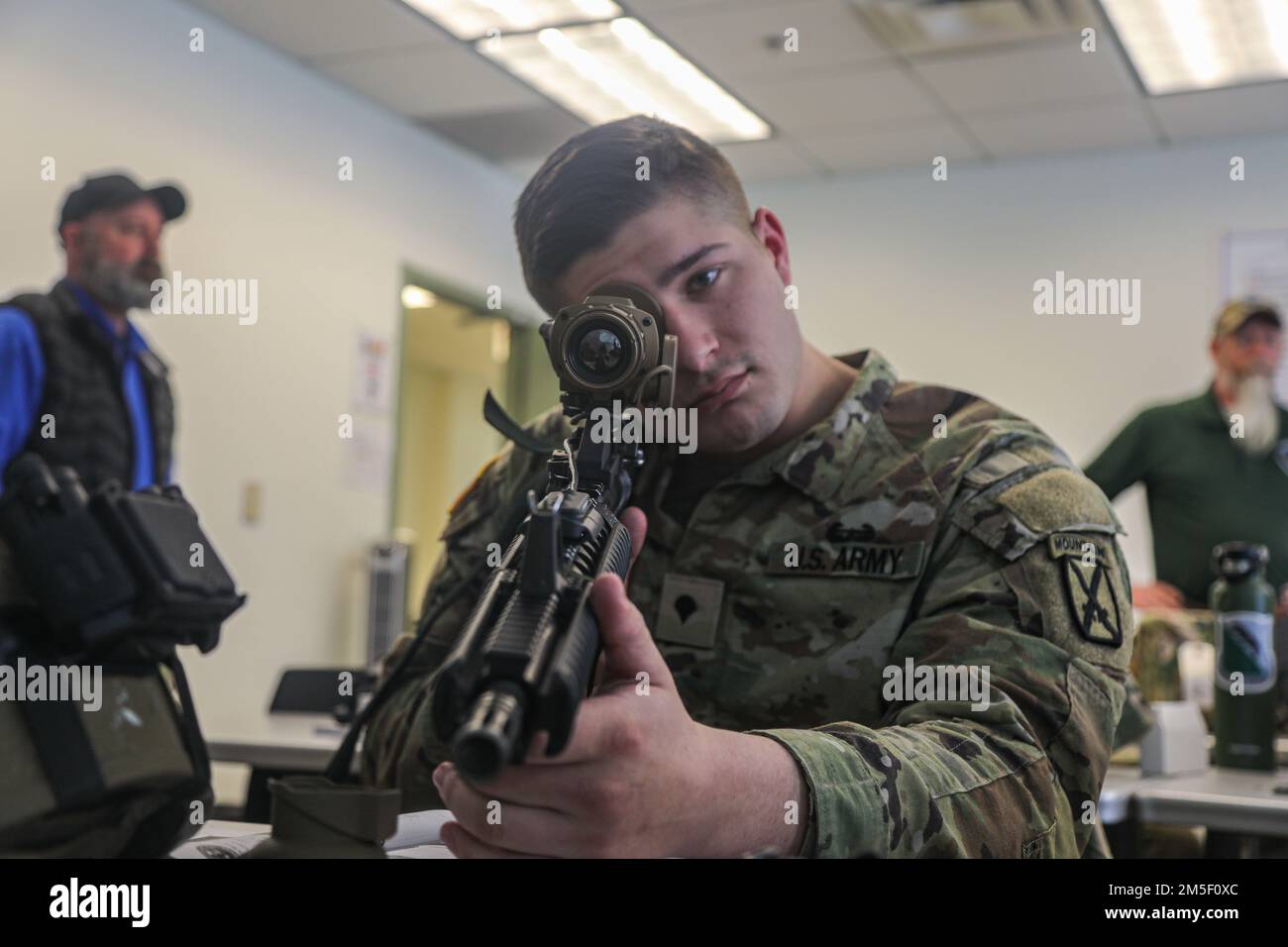 A Soldier from the 2nd Brigade Combat Team, 10th Mountain Division ...