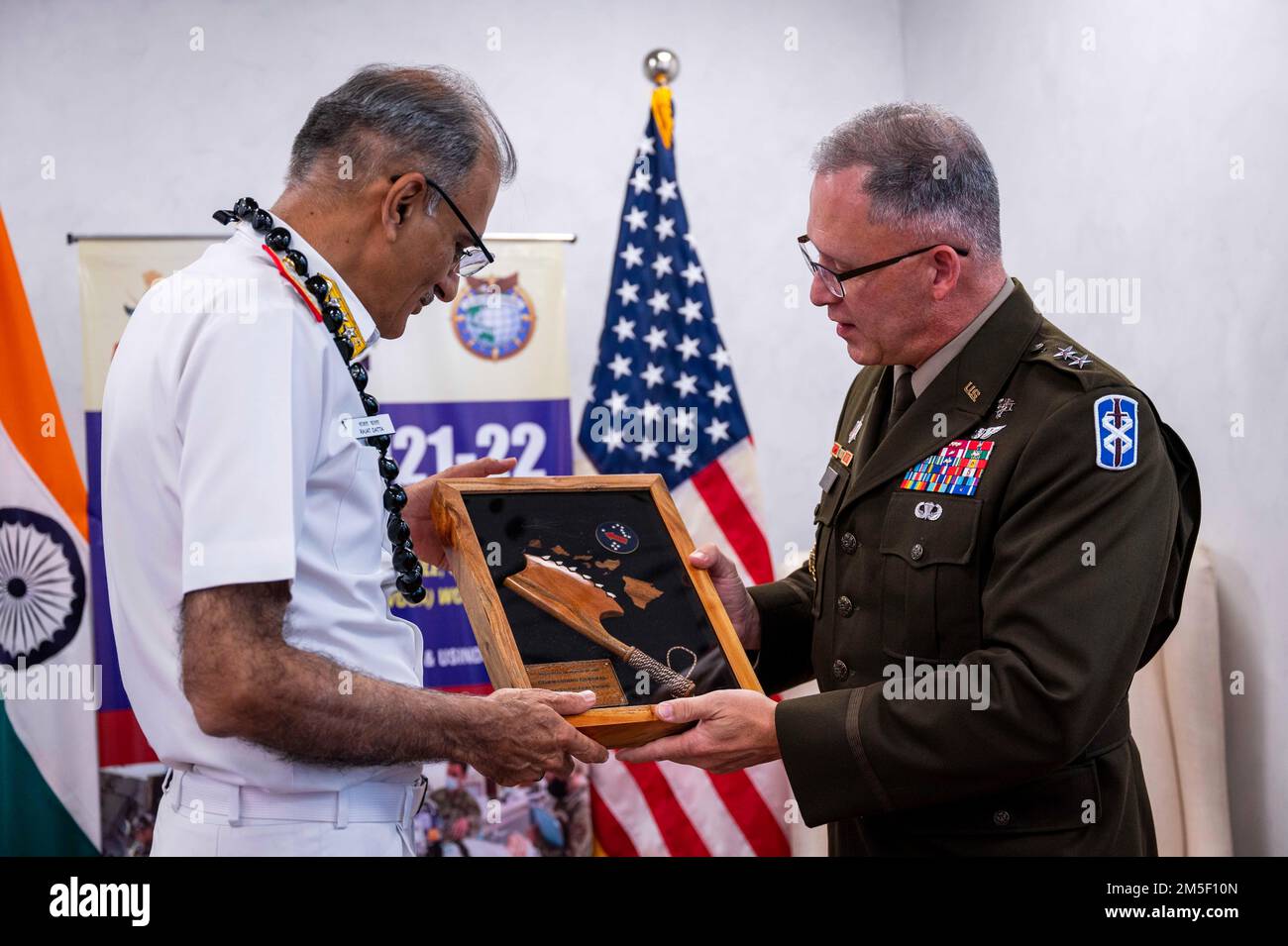 220309-N-XC372-1313 NEW DELHI (Mar. 9, 2022) Maj. Gen. Michael Place ...
