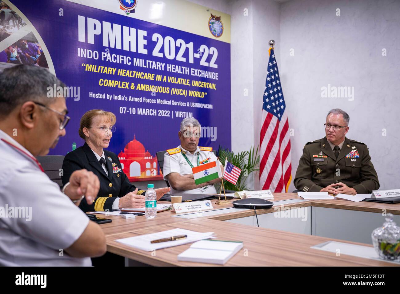 220309-N-XC372-1239 NEW DELHI (Mar. 9, 2022) Rear Adm. Pamela Miller ...