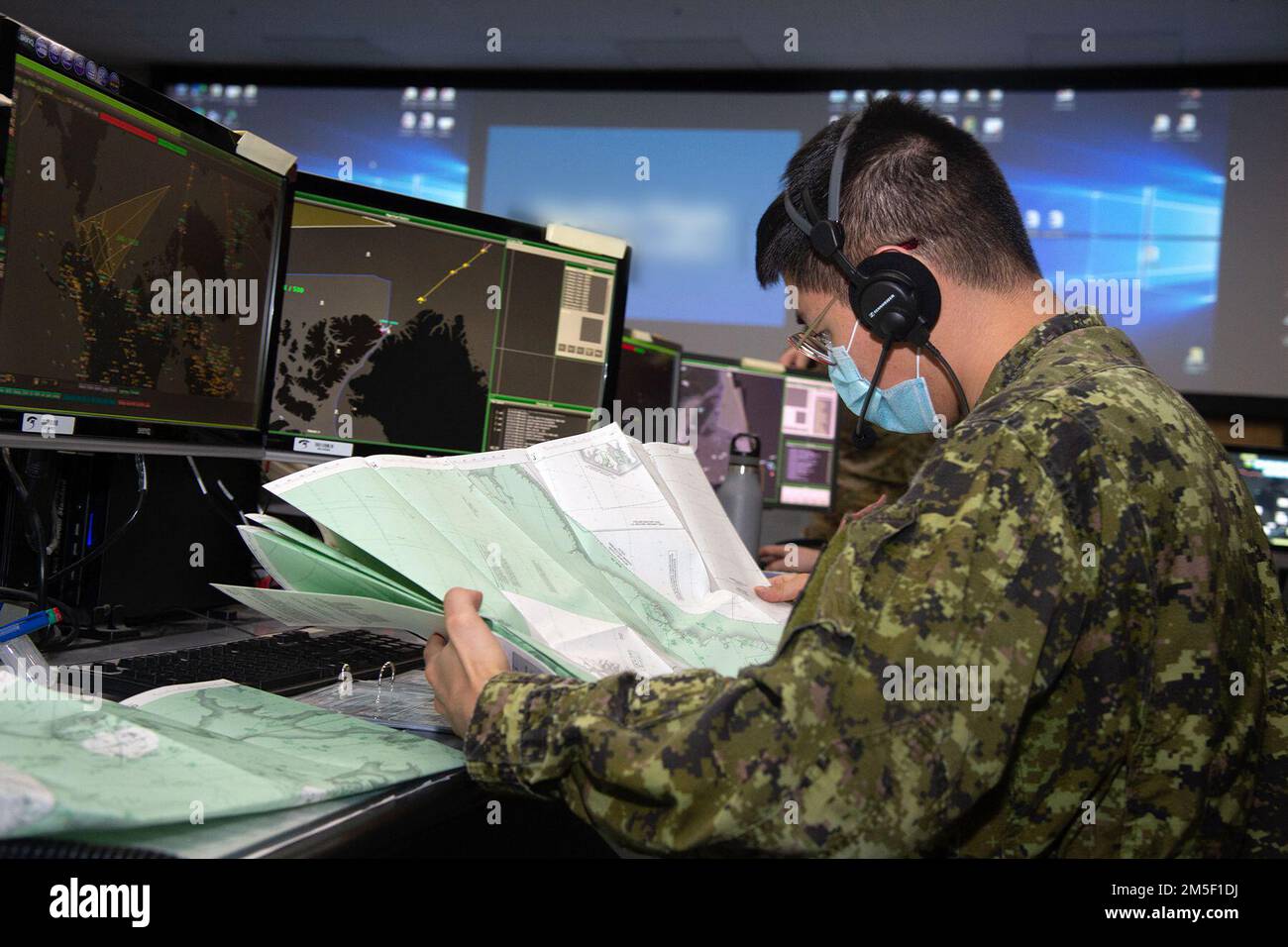 Members of the Canadian Air Defence Sector in 22 Wing, North Bay ...