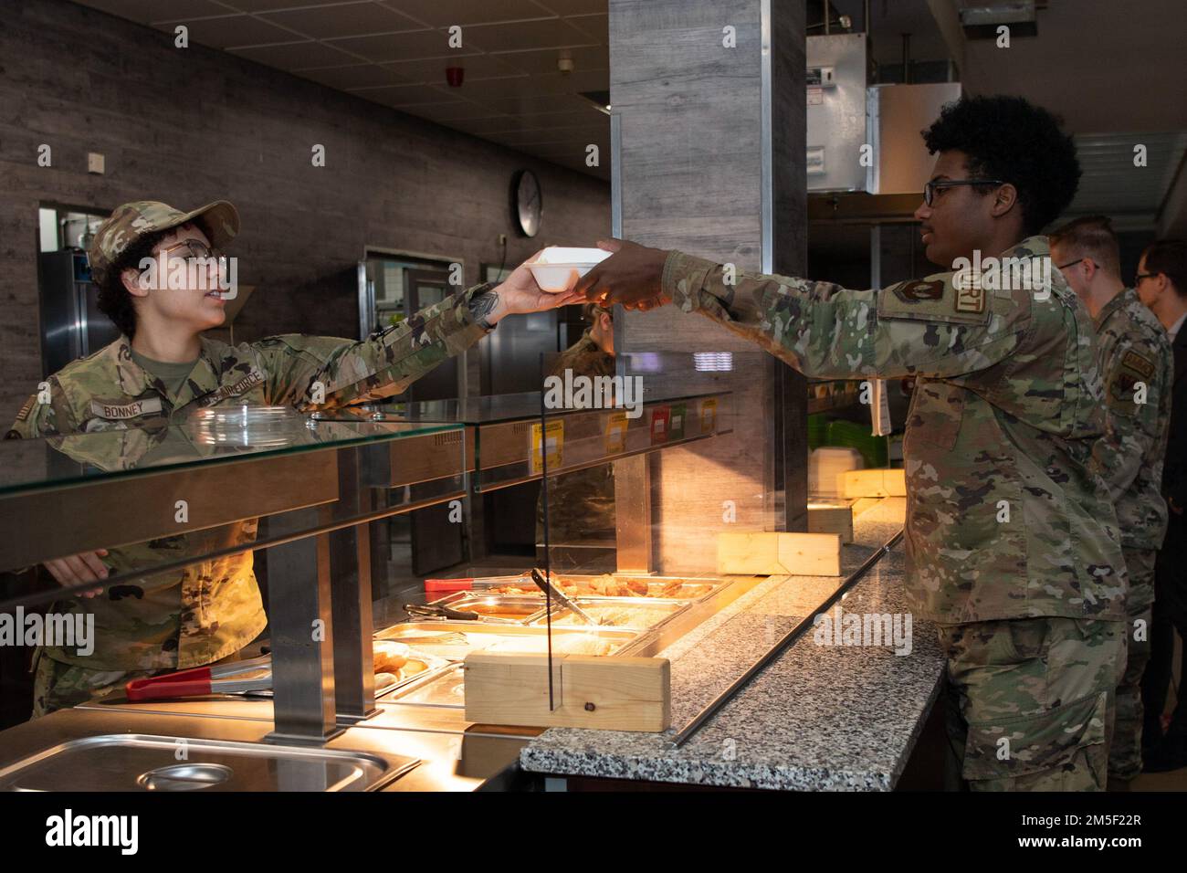 A U.S. Air Force Airman from the 52nd Force Support Squadron, left ...