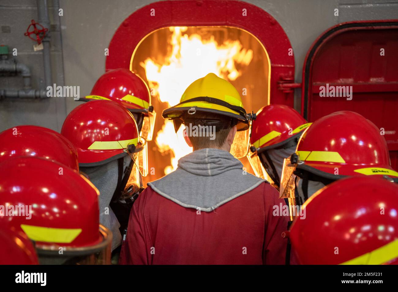 Simulated firefighting exercise hi-res stock photography and images - Alamy