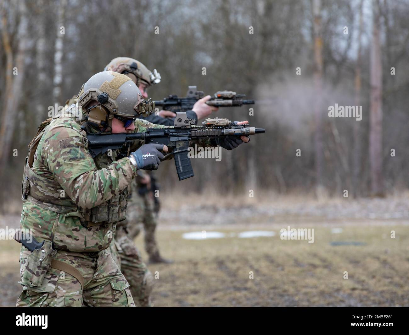 U.S. Special Forces conduct range exercises consisting of close quarter ...