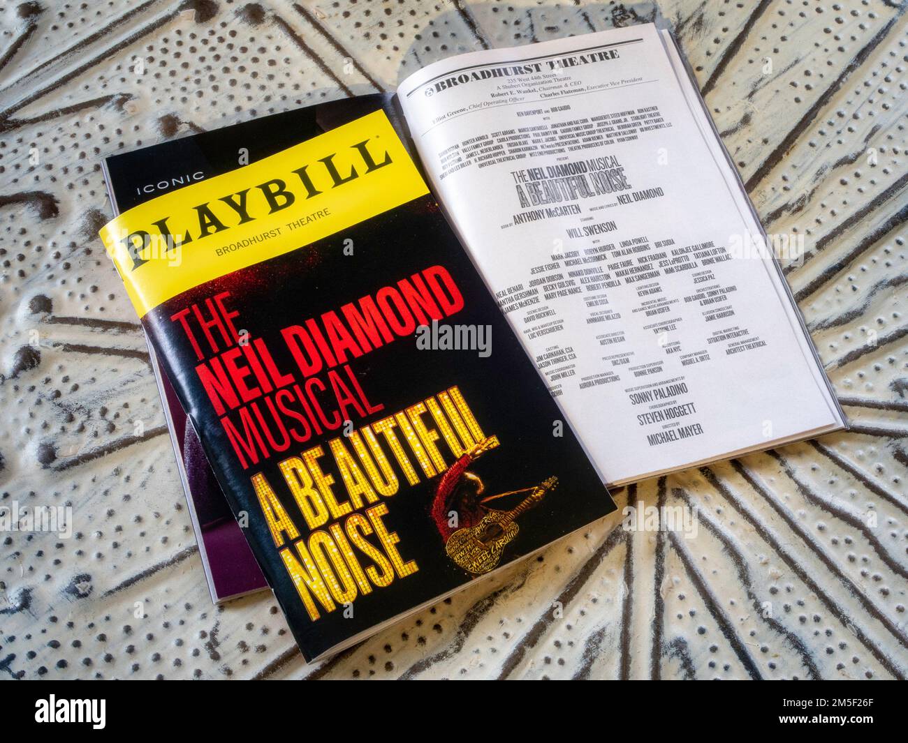 The Neil Diamond Musical "A Beautiful Noise" playbill from the ...