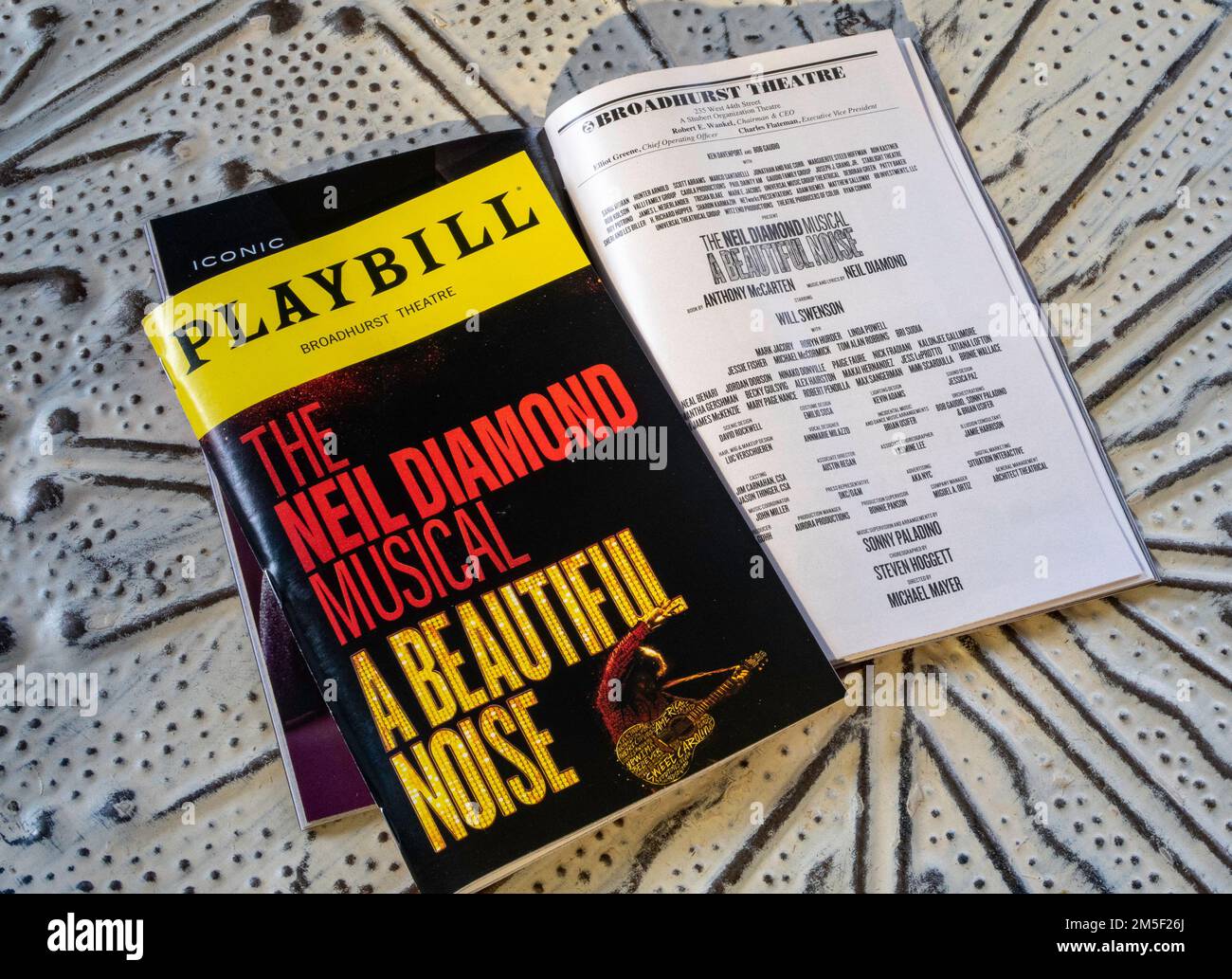 The Neil Diamond Musical "A Beautiful Noise" playbill from the ...