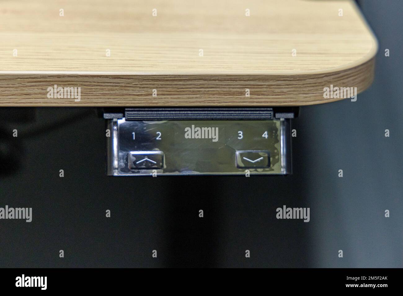 Control Panel With Memory Electric Adjustable Standing Desk Stock Photo ...