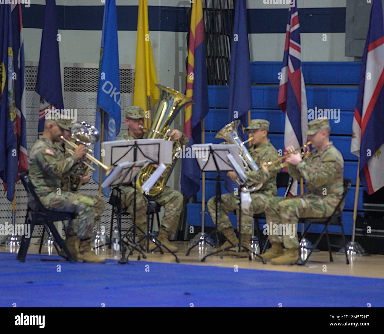 The Eighth U.S. Army Band performs during a transfer of authority ...