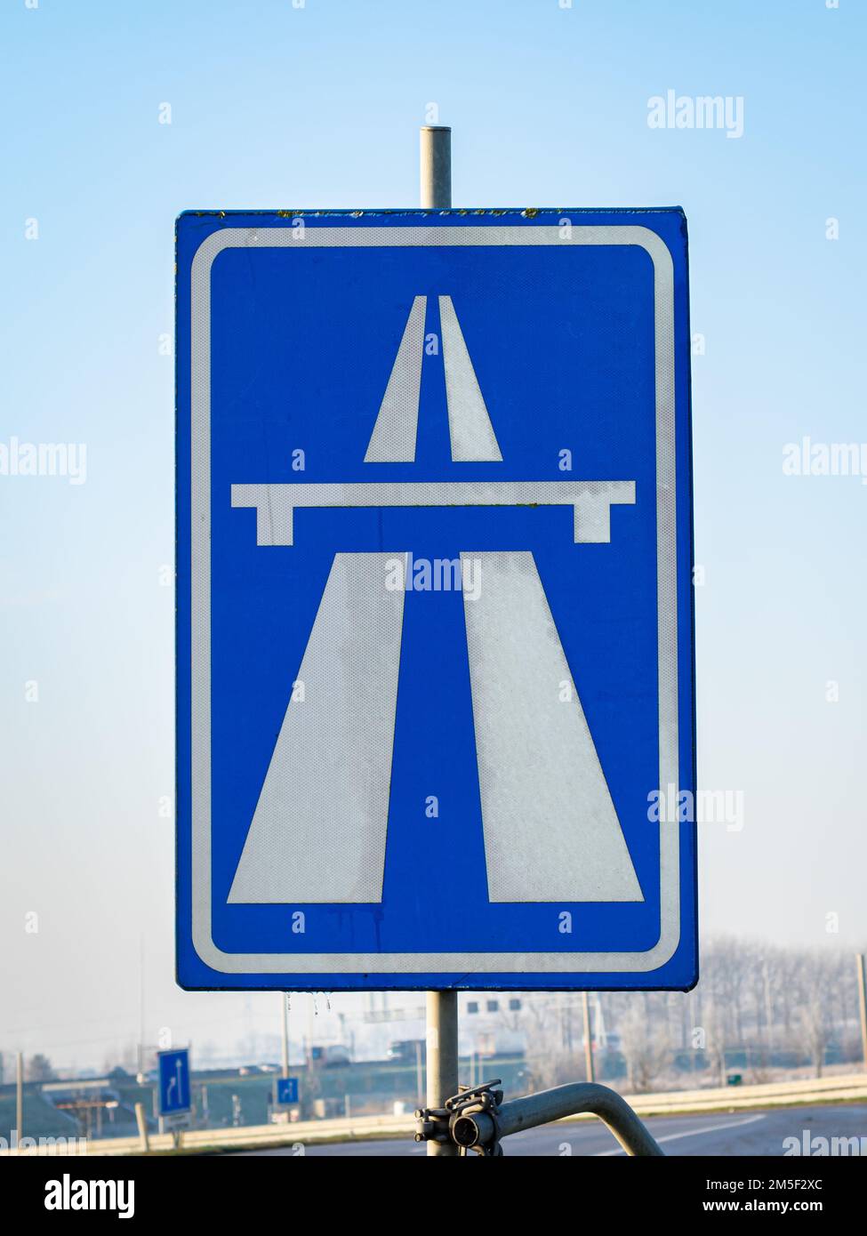 Sign indicating the beginning of the highway in the Netherlands Stock ...