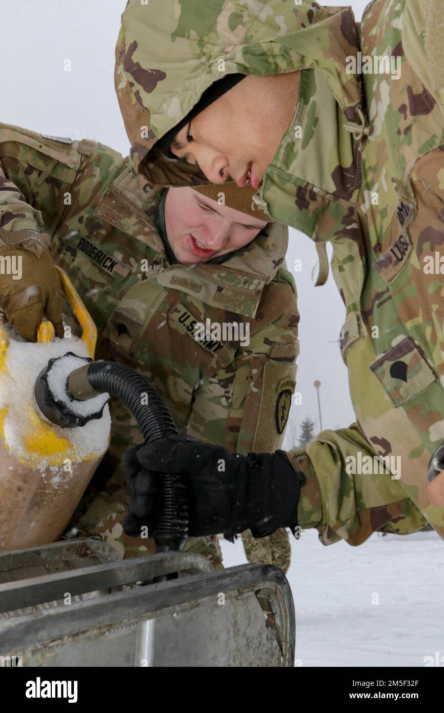 Spc. Cole Roderick and Spc. Jimmy Zhang, Soldiers with 4th Brigade ...