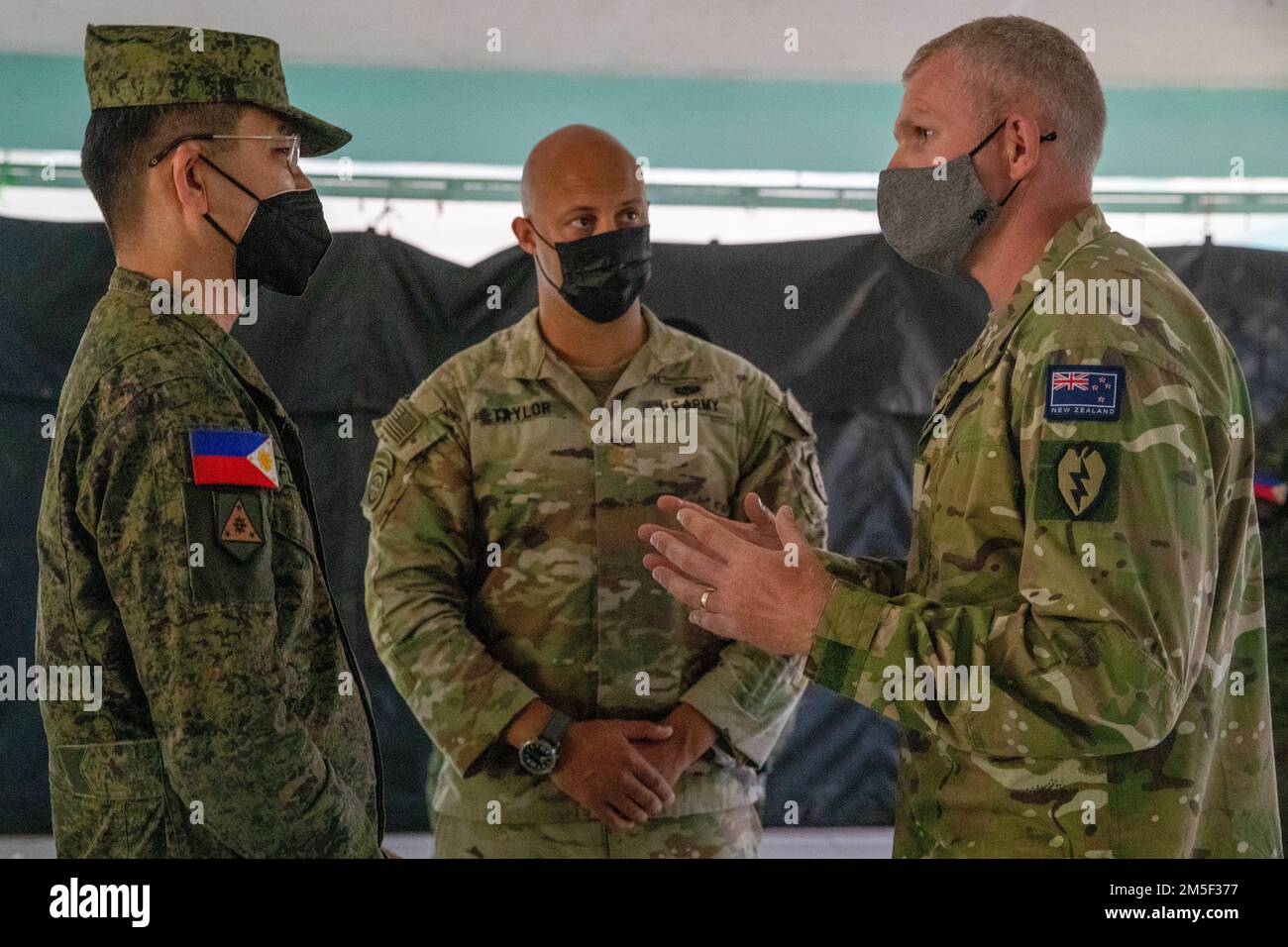 Philippine Army Brig. Gen. Alvin Flores, the Salaknib Exercise Director ...