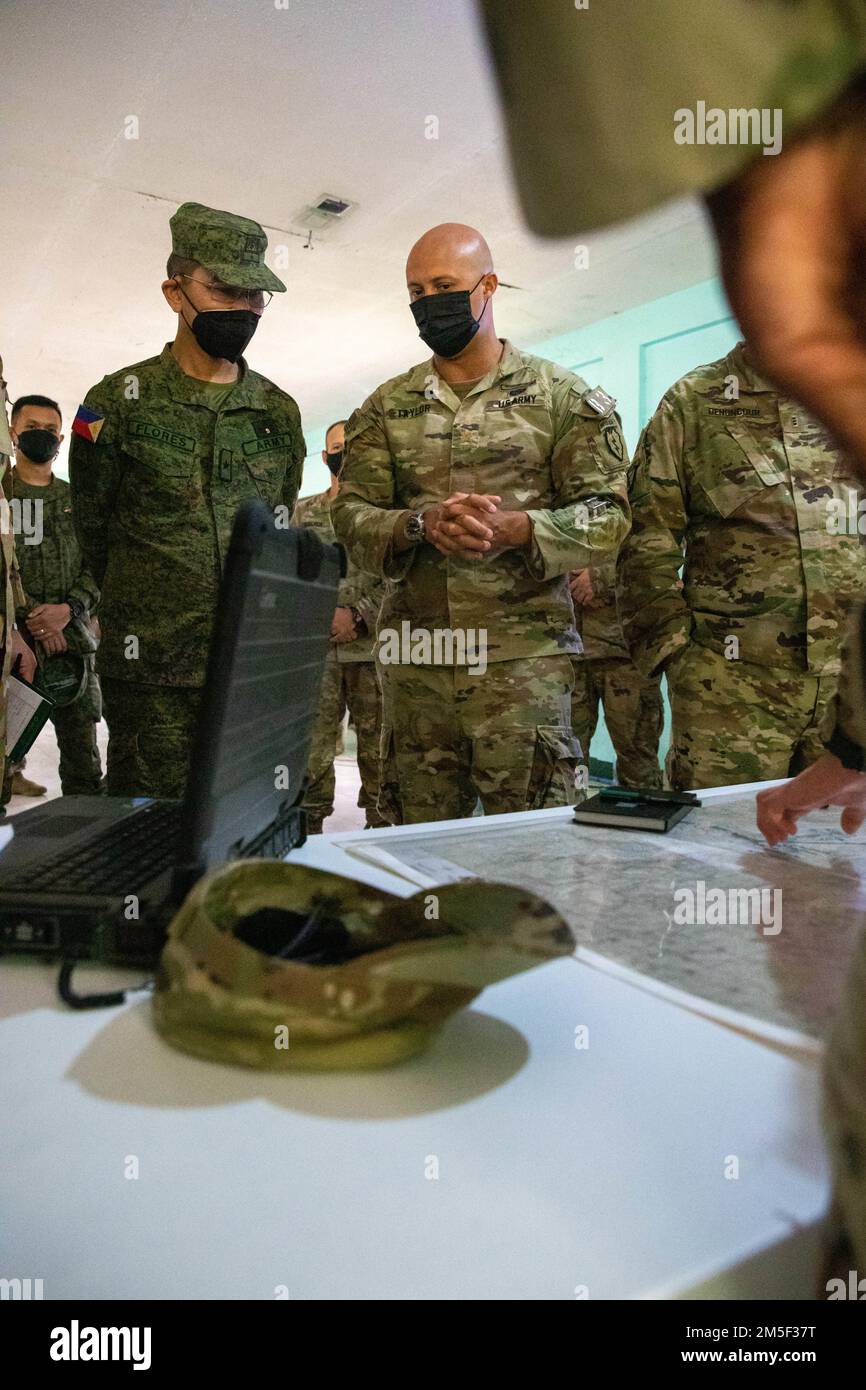 Philippine Army Brig. Gen. Alvin Flores, the Salaknib Exercise Director ...