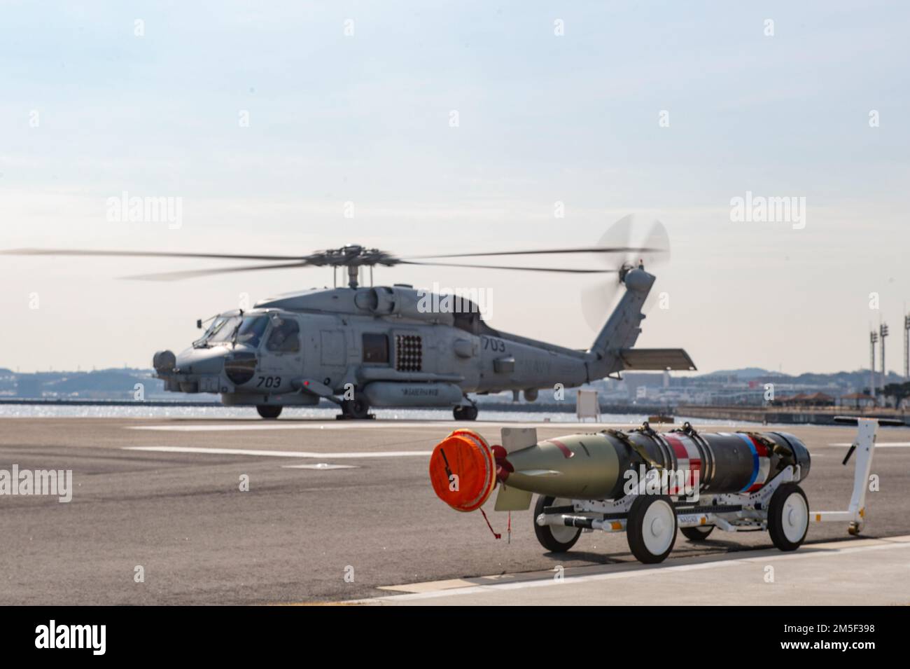 YOKOSUKA, Japan (March 10, 2022) A MK 54 Lightweight Torpedo is on the ...