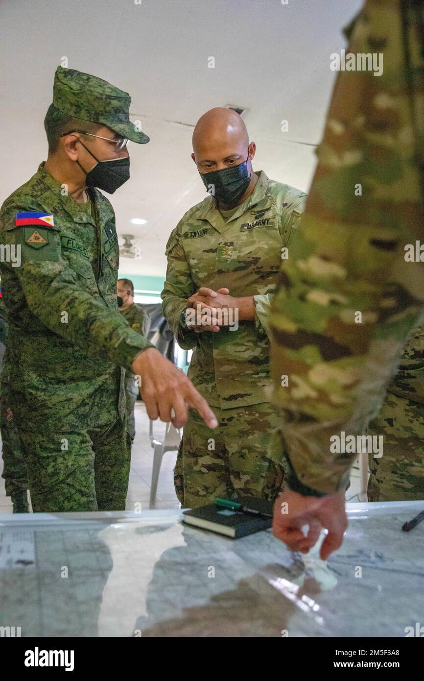 Philippine Army Brig. Gen. Alvin Flores, the Salaknib Exercise Director ...