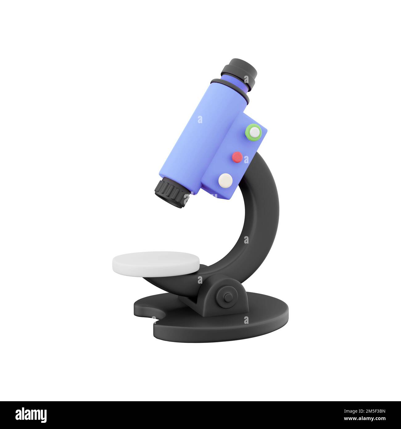 3d render Microscope isolated on white background.3d render microscope ...