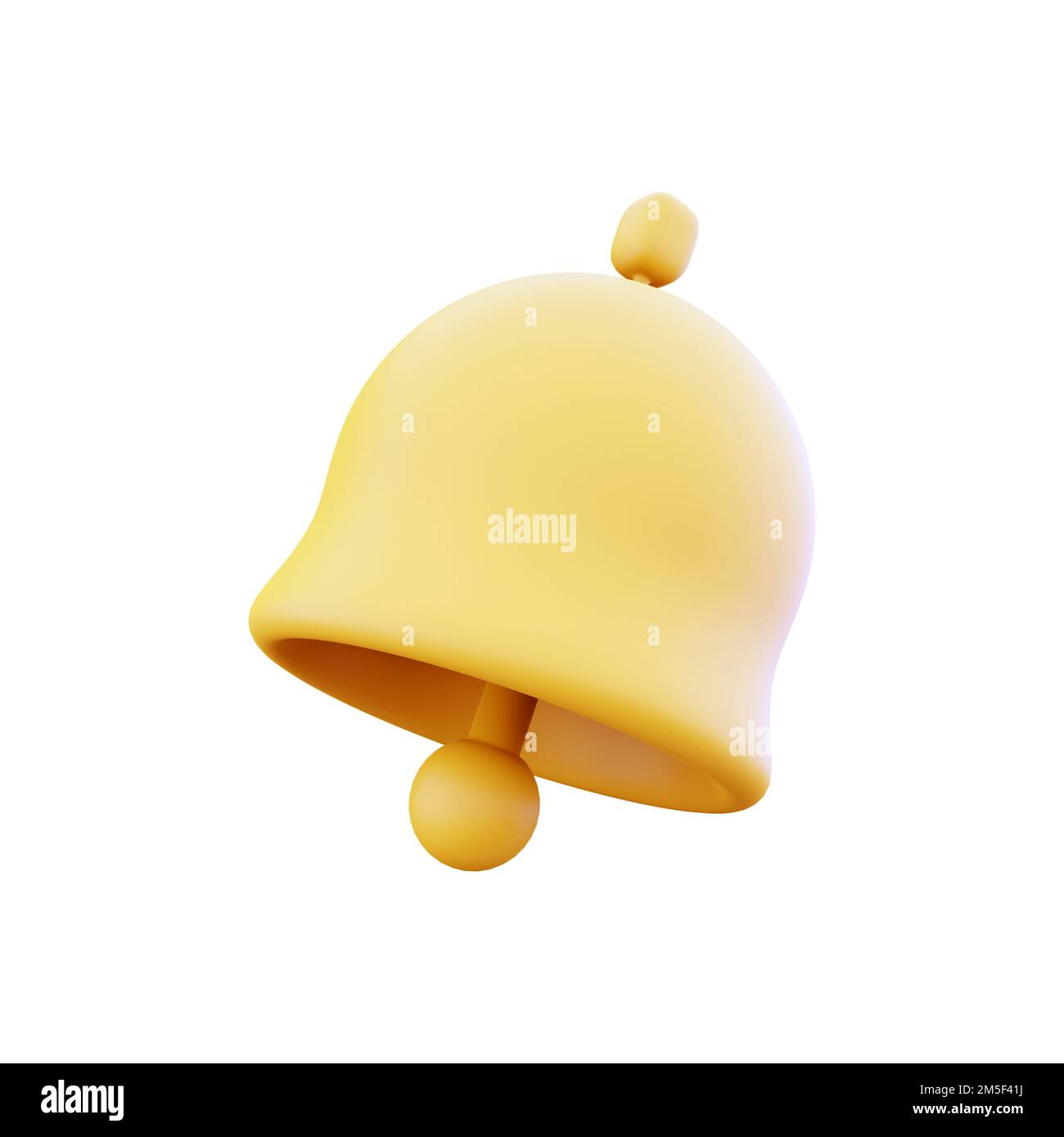 3d render notification bell isolated on white background. 3d render ...