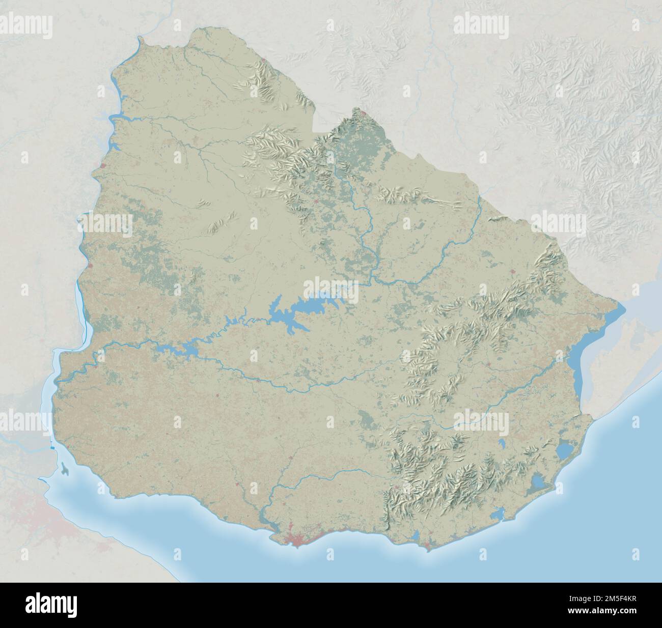 Topographic map of Uruguay Stock Photo - Alamy Topographic map of Uruguay Stock Photo - Alamy