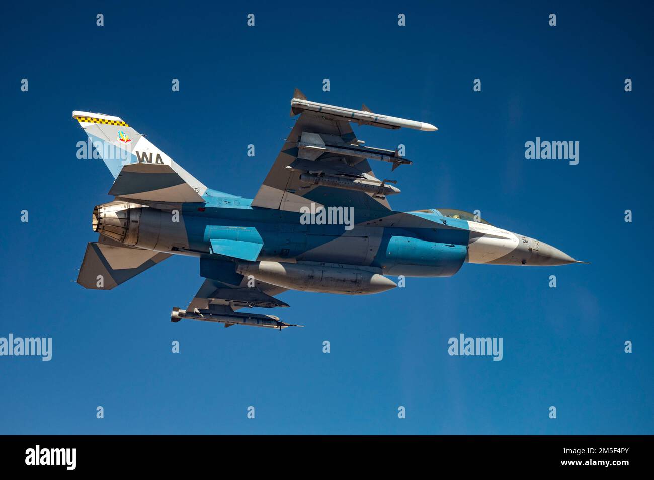 An F-16C Fighting Falcon assigned to the 64th Aggressor Squadron ...