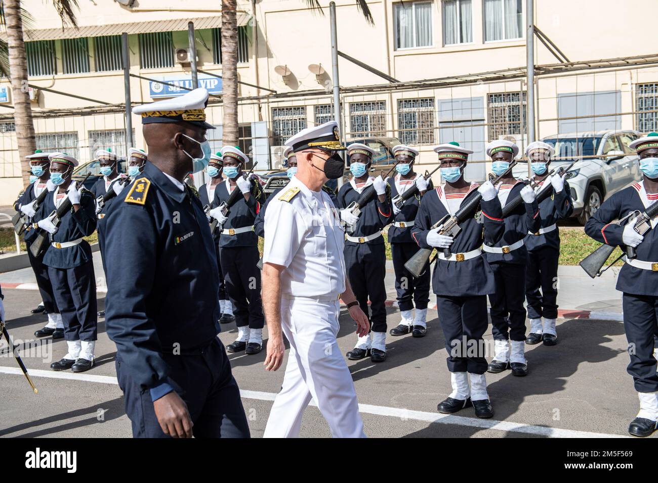 220310-N-ZA688-0131 DAKAR, Senegal (Mar. 10, 2022) Rear Adm. Oumar Wade ...