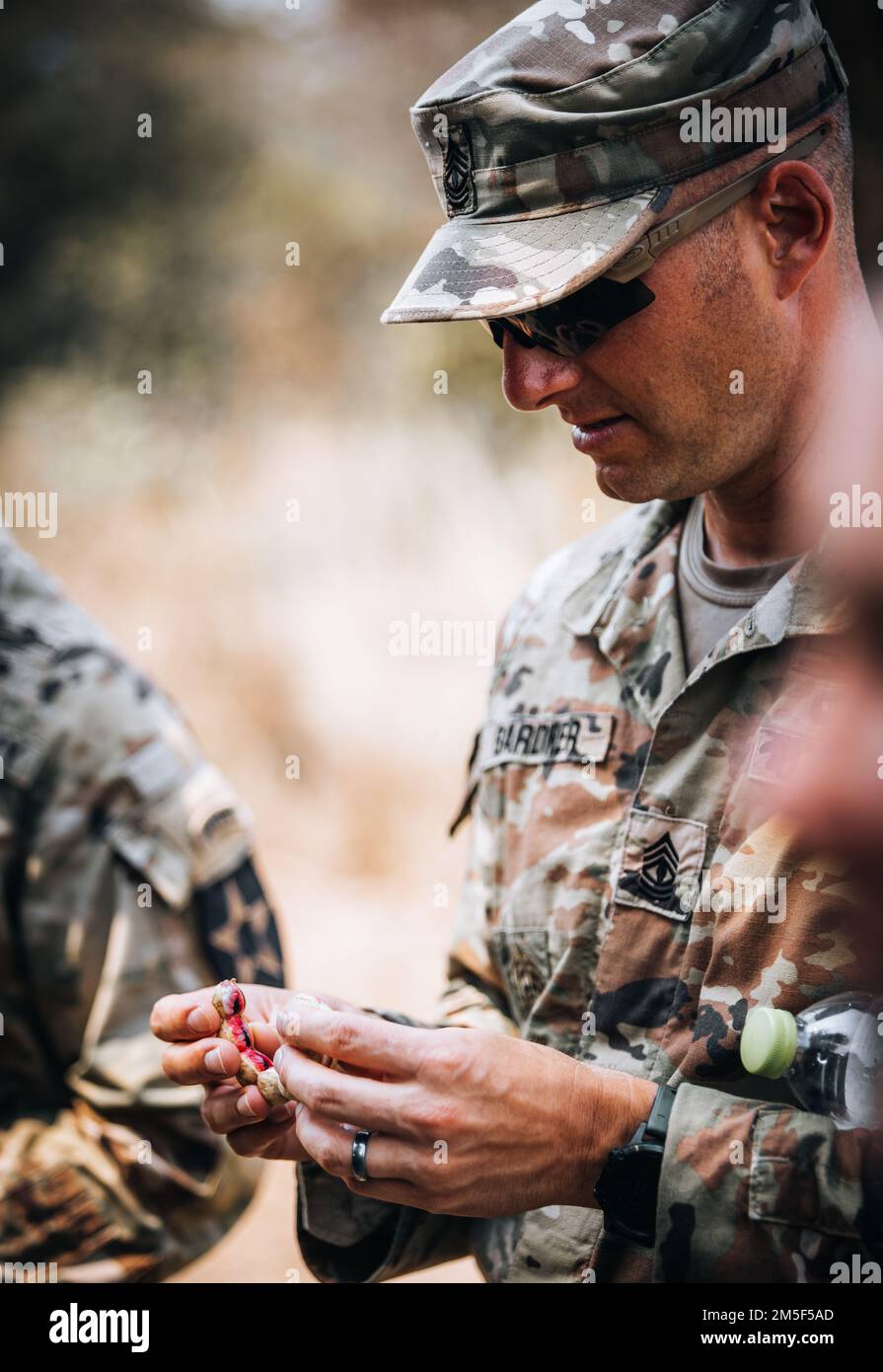 U.S. Army 1st Sgt. Joshua Gardner, senior enlisted advisor, Braves ...