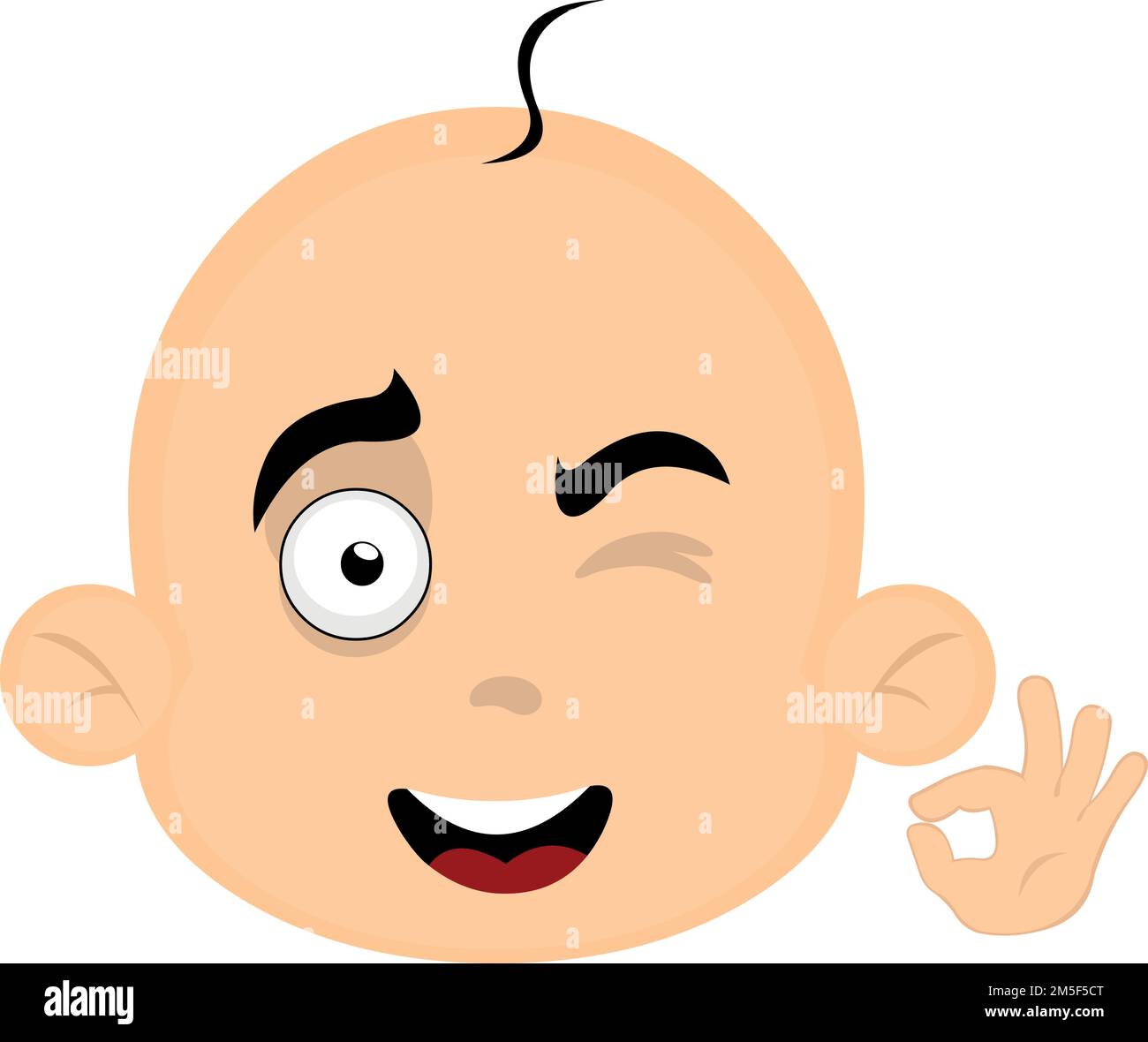 Happy Face Baby Cartoon