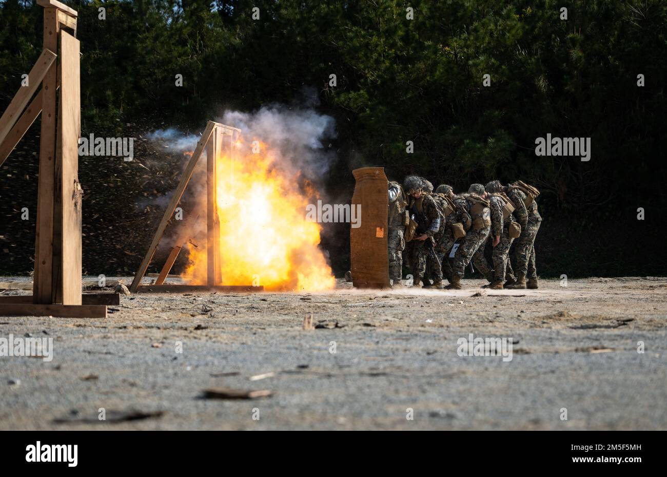 U.S. Marines with 1st Battalion, 3d Marines, 3d Marine Division conduct ...