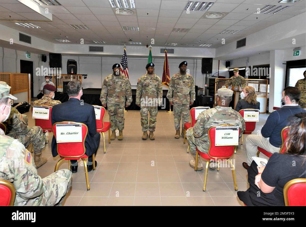 From left, outgoing U.S. Army SGM Emanuel T. Stephens of the 839th ...