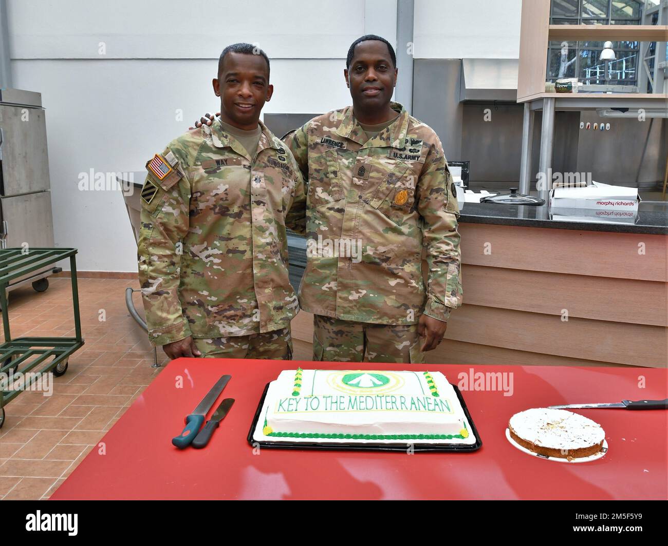From left, U.S. Army Lt. Col. Carey E. Way, Commander of the 839th ...