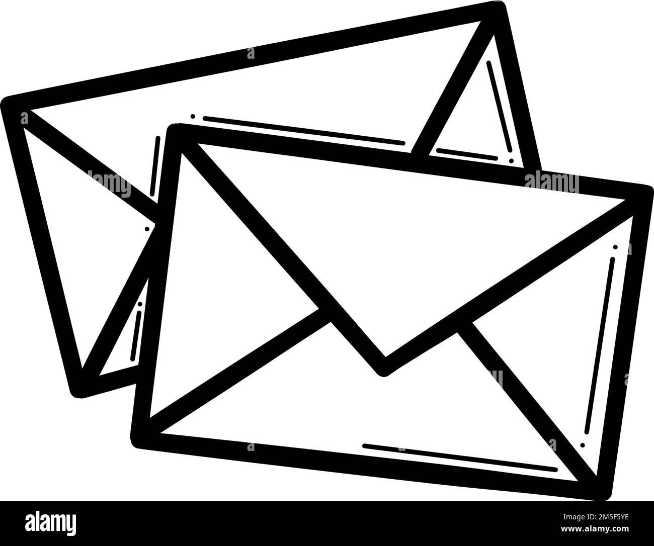 Newsletter line vector icon. Outline email. Envelope with letter vector ...