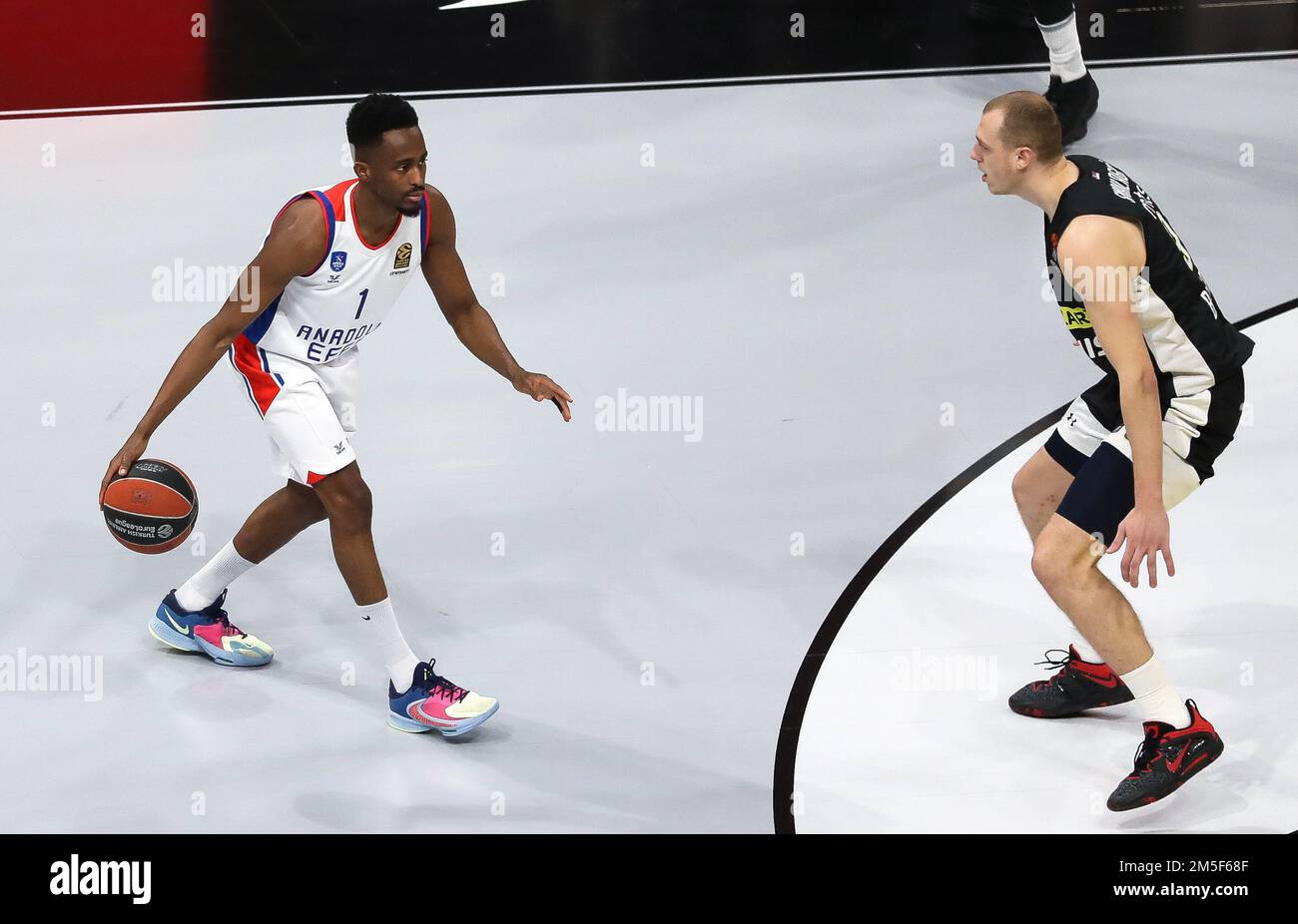 Belgrade, Serbia, 16 December 2022. Rodrigue Beaubois of Anadolu Efes ...